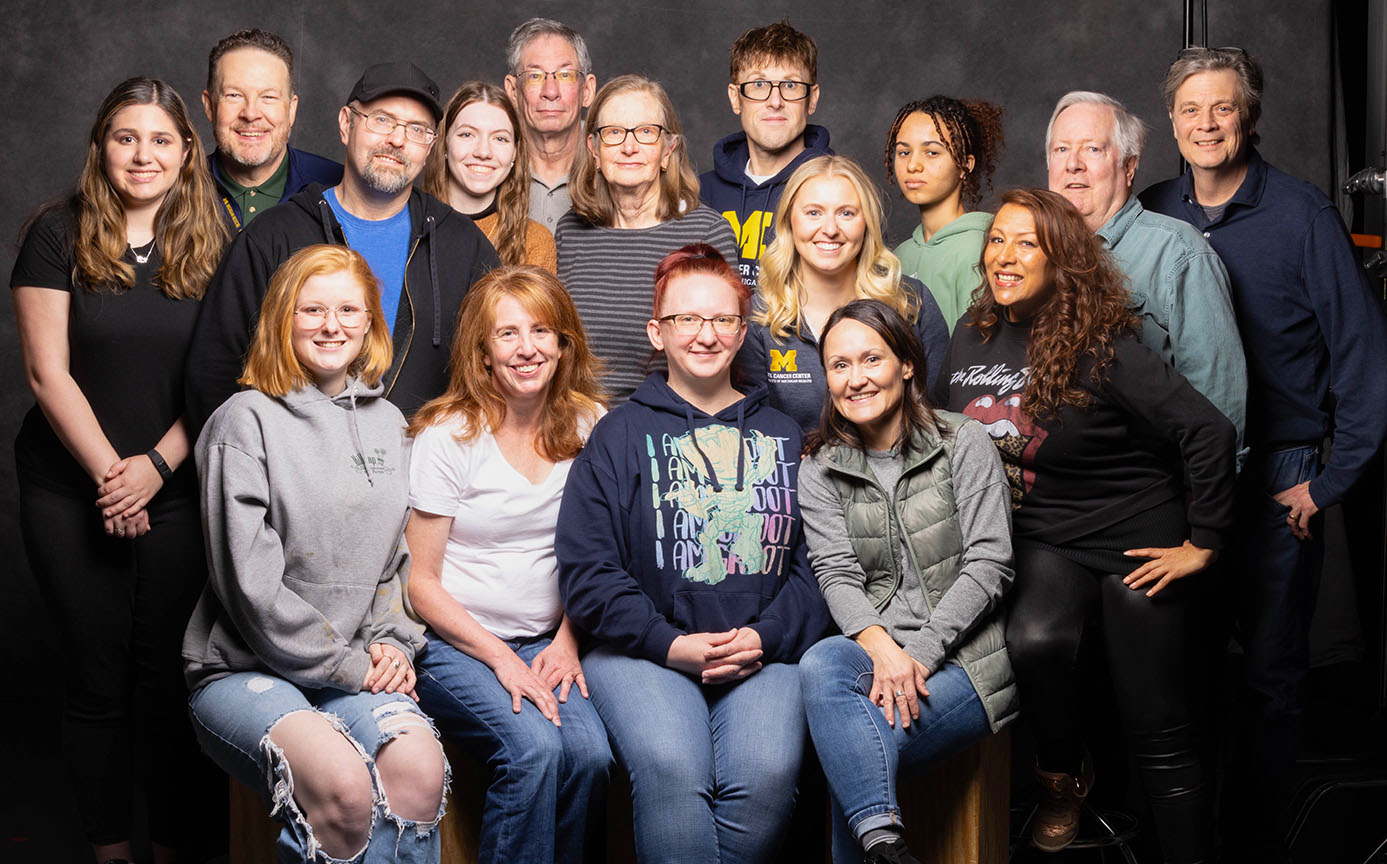 Group shot of all the students and volunteers. Washtenaw Voice