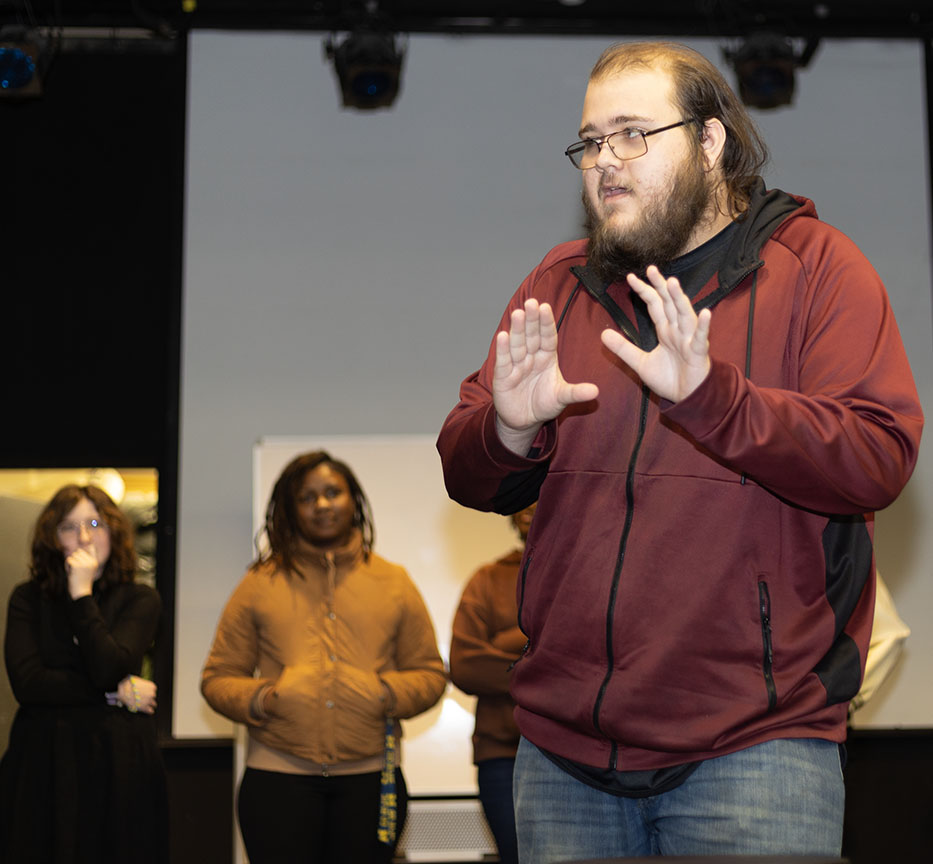 Shane Arnold performs for an audience at WCC’s Open Improv Jam. Patrick ...